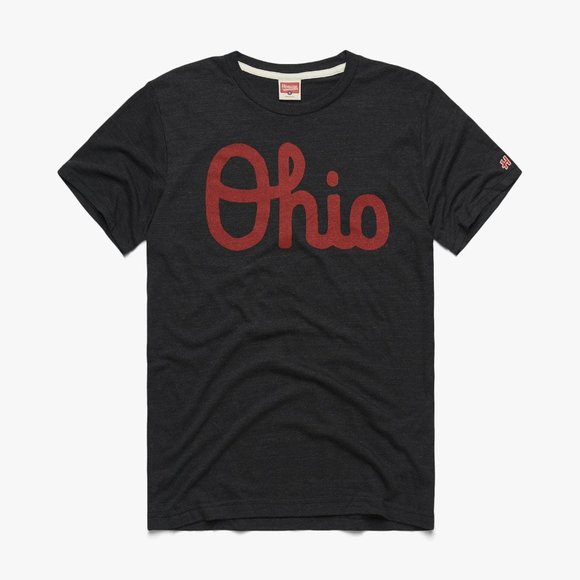 HOMAGE | Shirts | Homage Script Ohio Charcoalred Tshirt | Poshmark